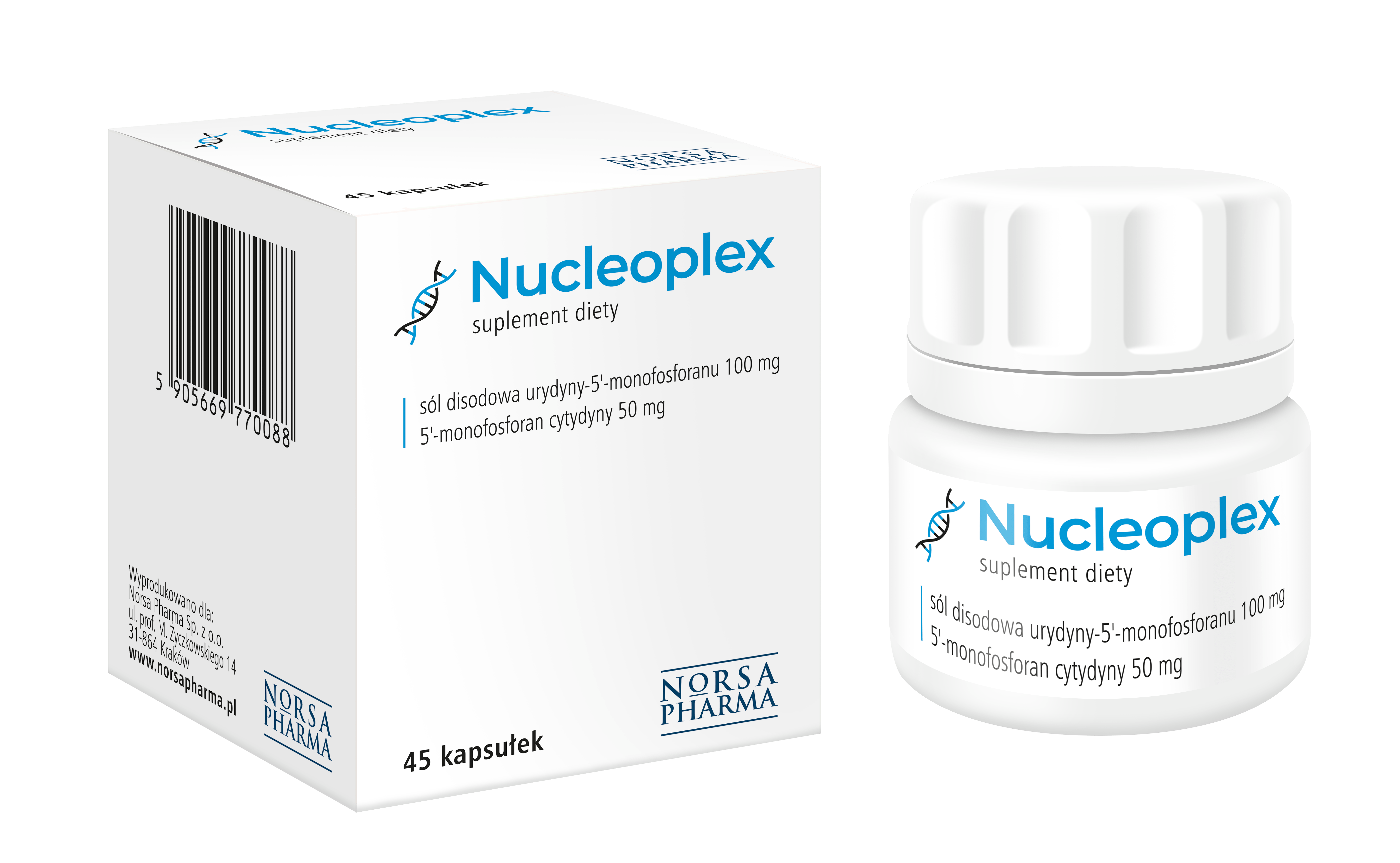 Urydyna 100 mg cytydyna nukleotydy 45 kaps Nucleoplex SklepZdrowie24h.pl